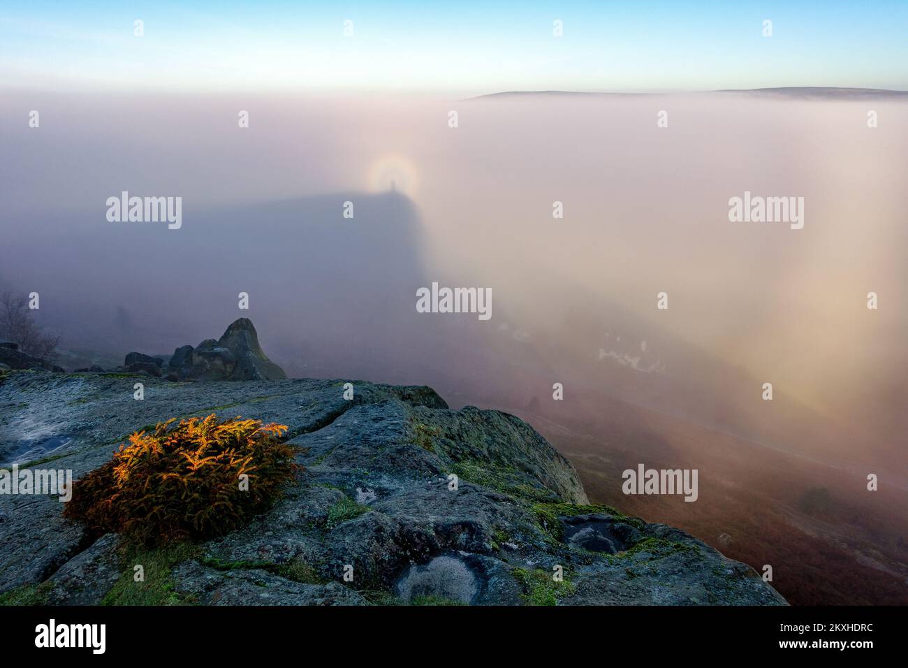 Brocken spectre and fogbow on a cloud inversion from the iconic ...