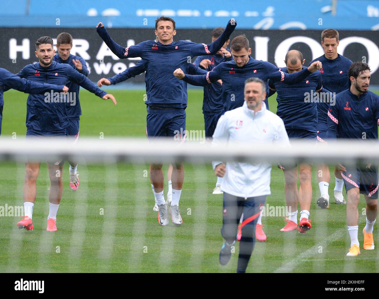 Mario Budimir (11) during training of the Croatian national football ...