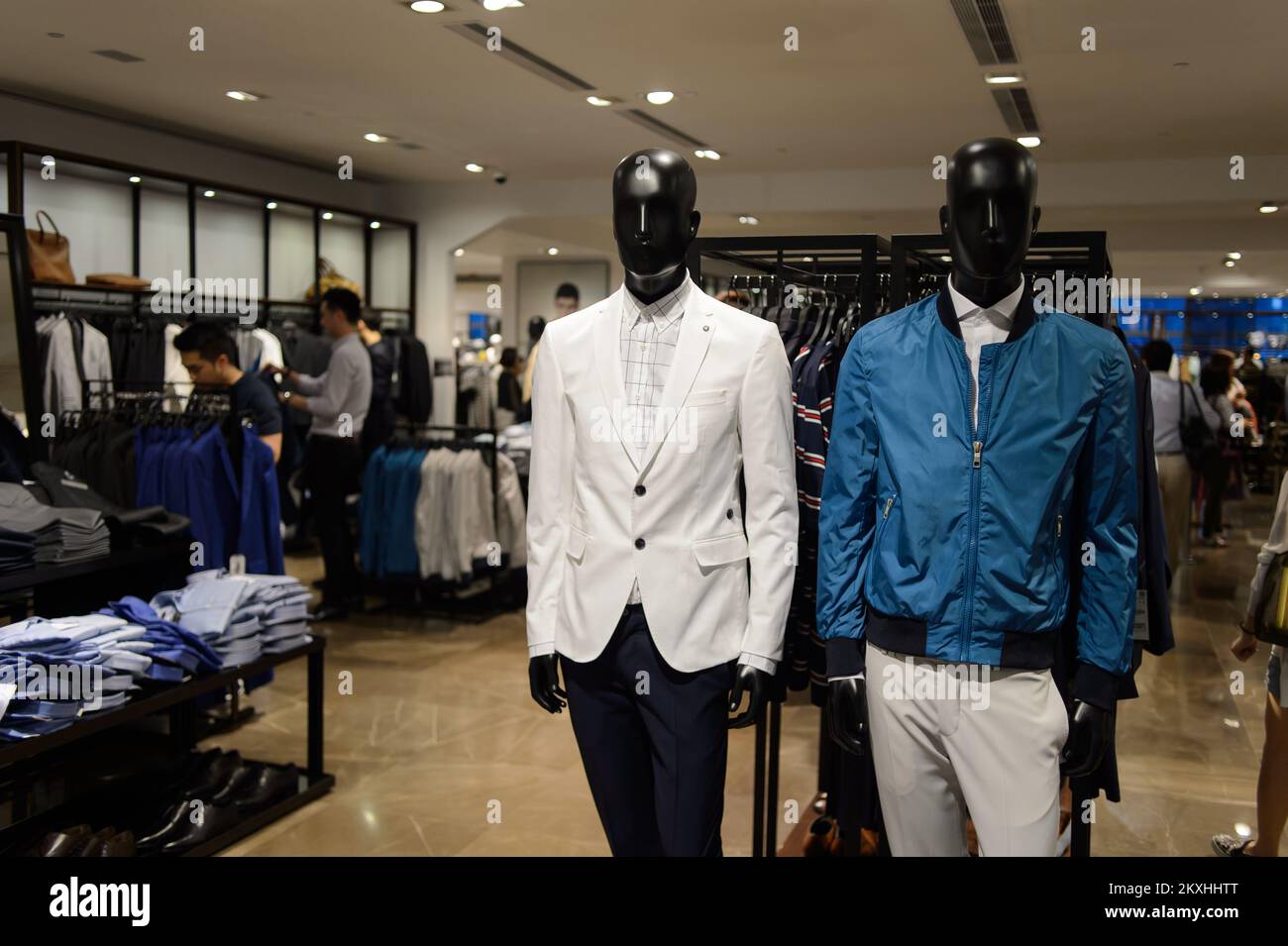 HONG KONG - MAY 05, 2015: Zara store interior. Zara is a Spanish ...