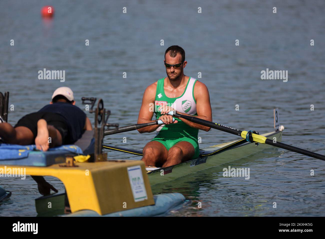 Croatian Damir Martin race in Men's Single Sculls final during a 2020 ...