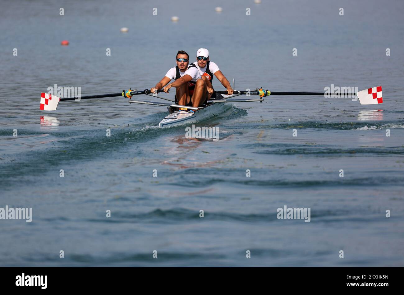 Partik Loncaric and Anton Loncaric race in Men's Pair finals during a ...