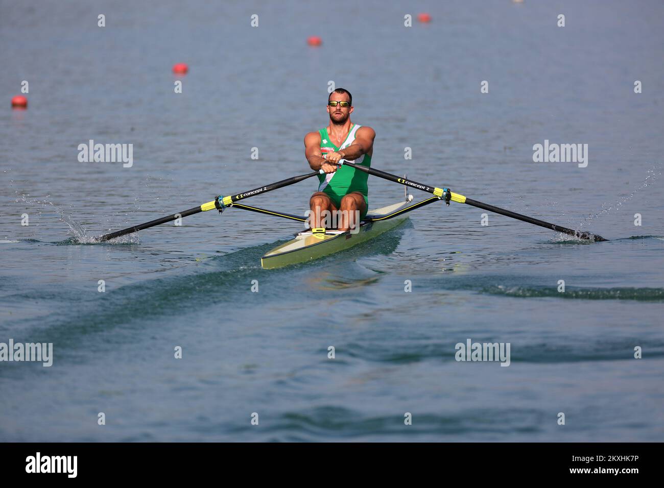 Croatian Damir Martin race in Men's Single Sculls final during a 2020 ...