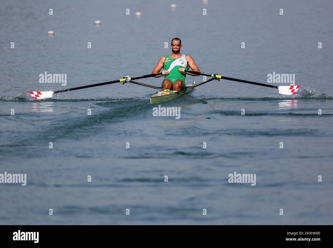 Croatian Damir Martin race in Men's Single Sculls final during a 2020 ...