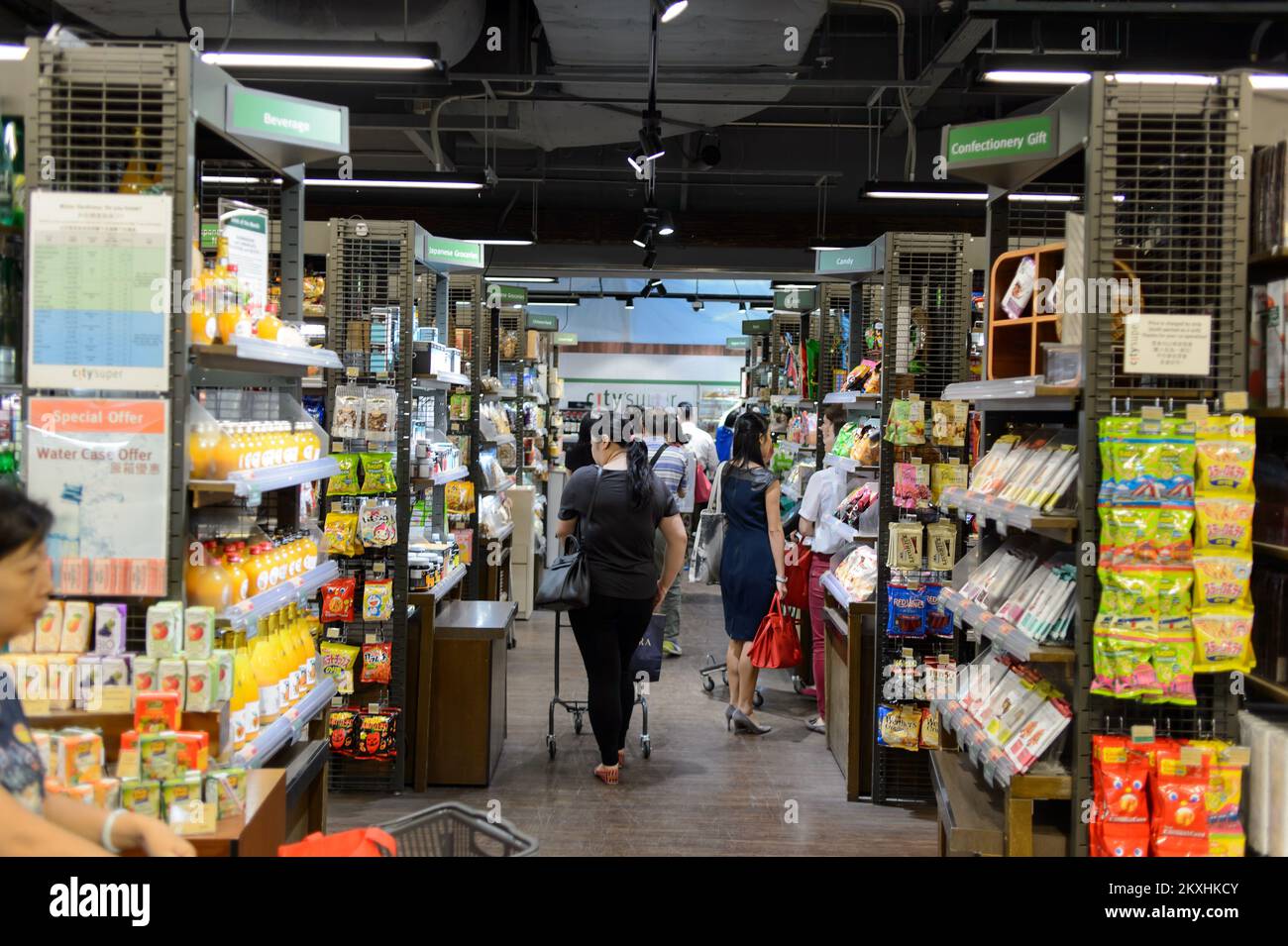 HONG KONG, CHINA - MAY 05, 2015: shopping center interior. In Hong Kong ...