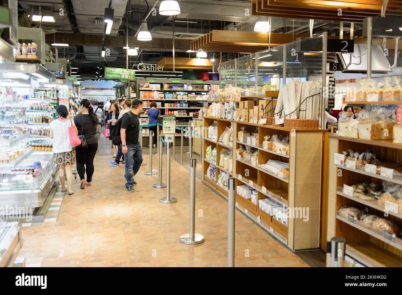 HONG KONG, CHINA - MAY 05, 2015: shopping center interior. In Hong Kong ...