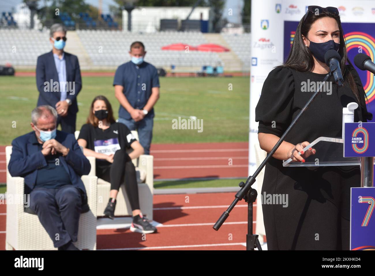 Memorial Sports director Ivana Brkljacic speaks at press conference ...