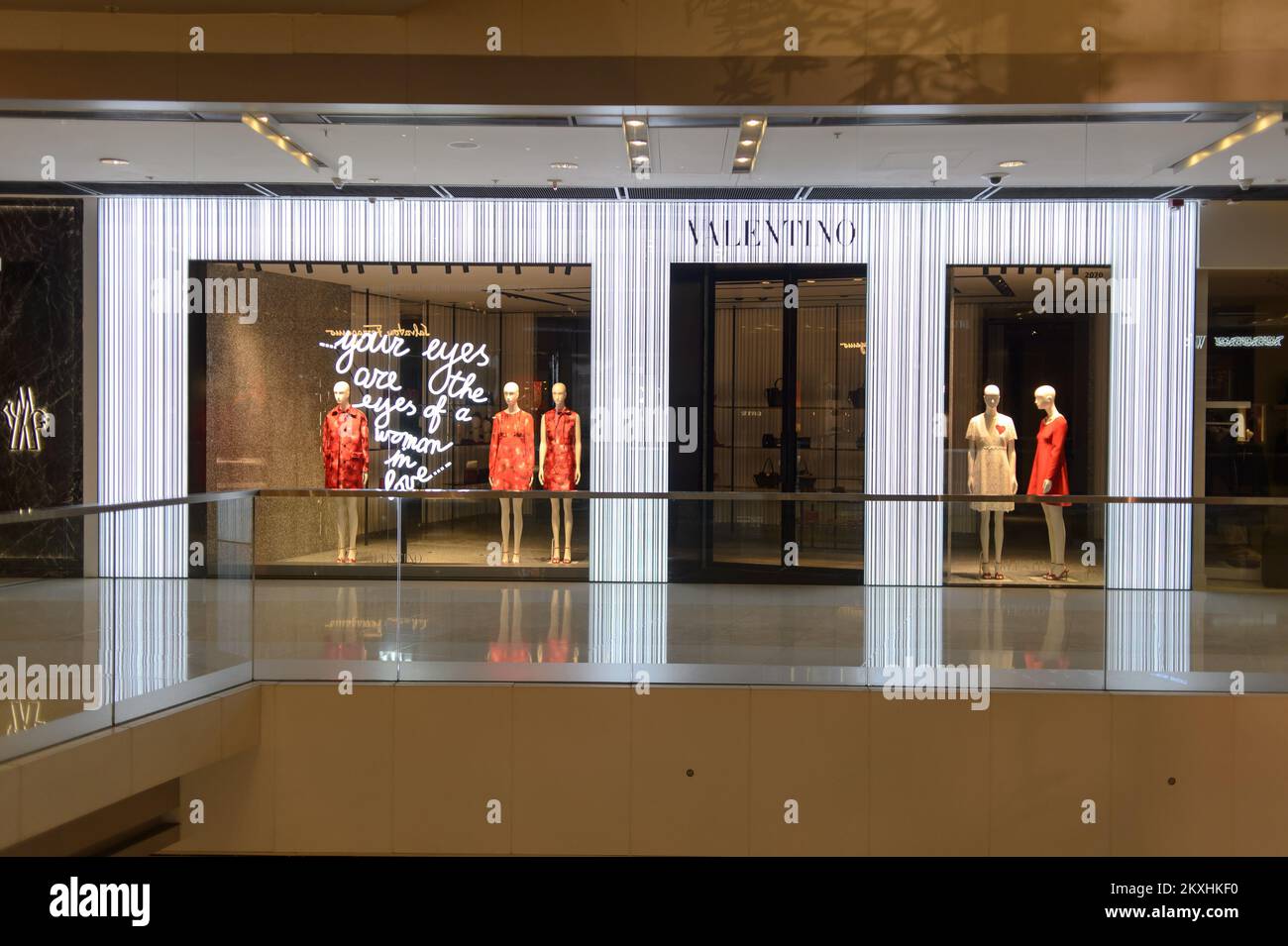 HONG KONG - MAY 05, 2015: Valentino store interior. Valentino SpA is a ...