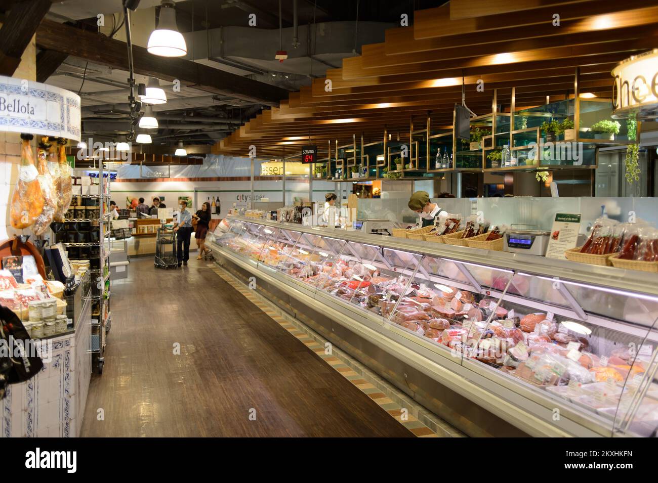 HONG KONG, CHINA - MAY 05, 2015: shopping center interior. In Hong Kong ...
