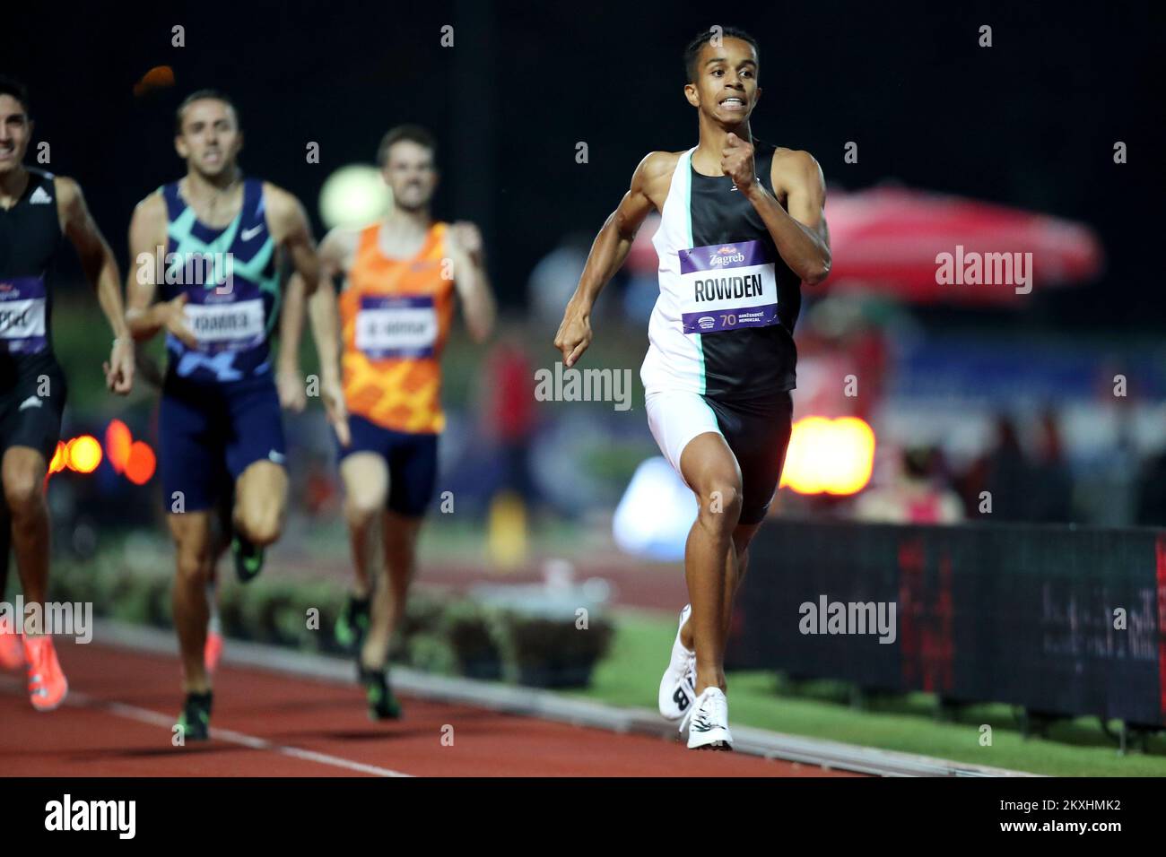 Daniel Rowden of Great Britain compete in the man's 800 meters at IAAF ...