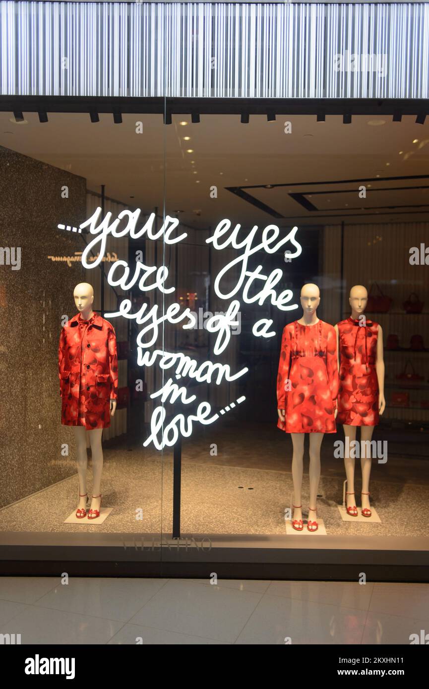 HONG KONG - MAY 05, 2015: Valentino store interior. Valentino SpA is a ...