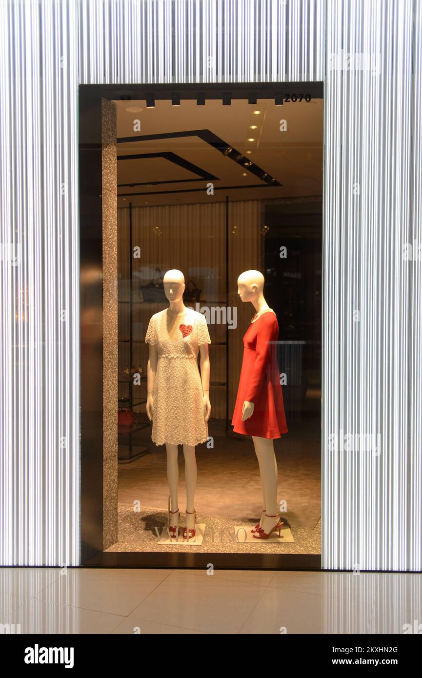 HONG KONG - MAY 05, 2015: Valentino store interior. Valentino SpA is a ...