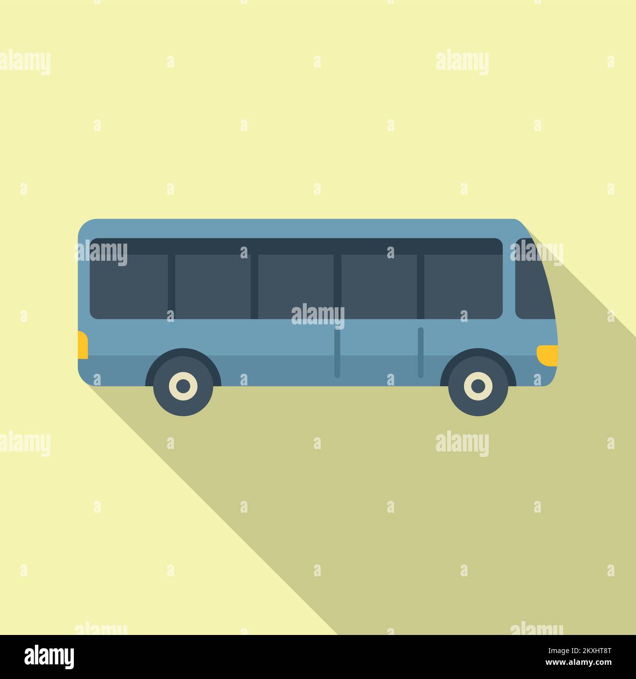 Traffic bus icon flat vector. Airport transfer. Terminal trip Stock ...