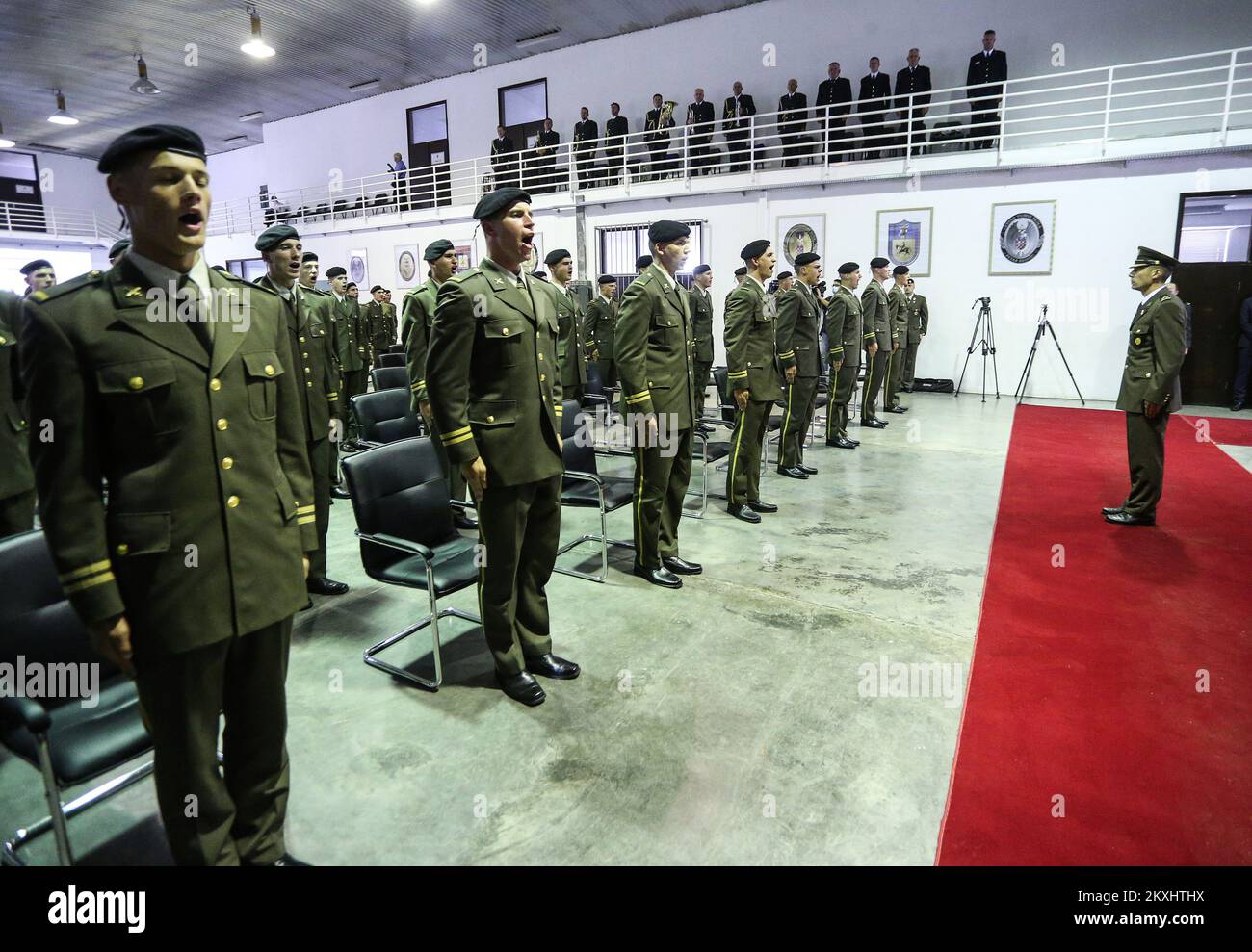 Croatian Army cadets during the formal oath-taking ceremony of the 18th ...