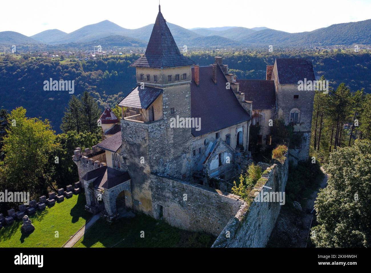 View of the Old Town Ostrozac, in Cazin, Bosnia and Herzegovina, on Sep ...