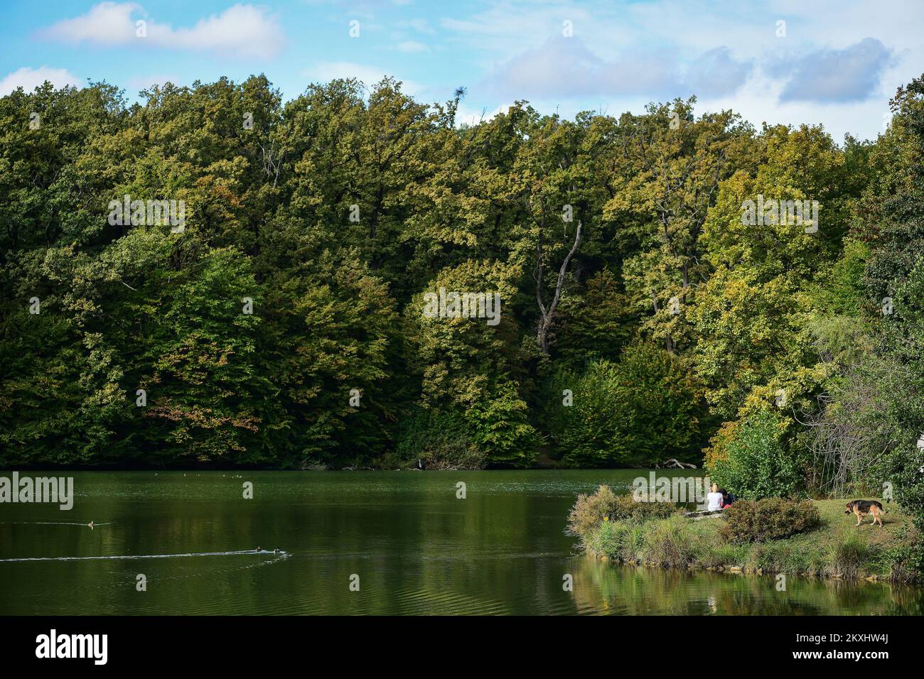 The colors of autumn in the Maksimir park, in Zagreb, Croatia, on Sep ...