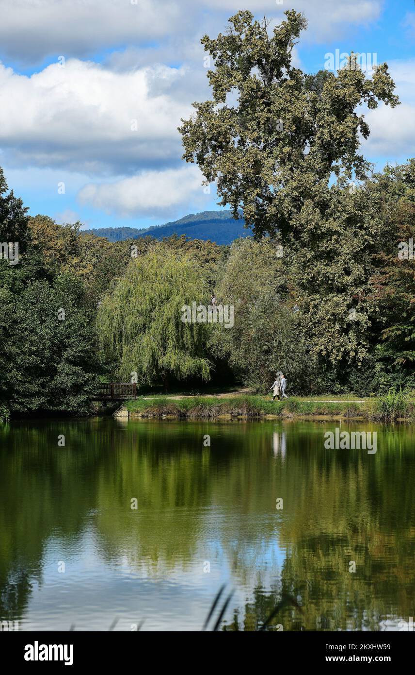 The colors of autumn in the Maksimir park, in Zagreb, Croatia, on Sep ...
