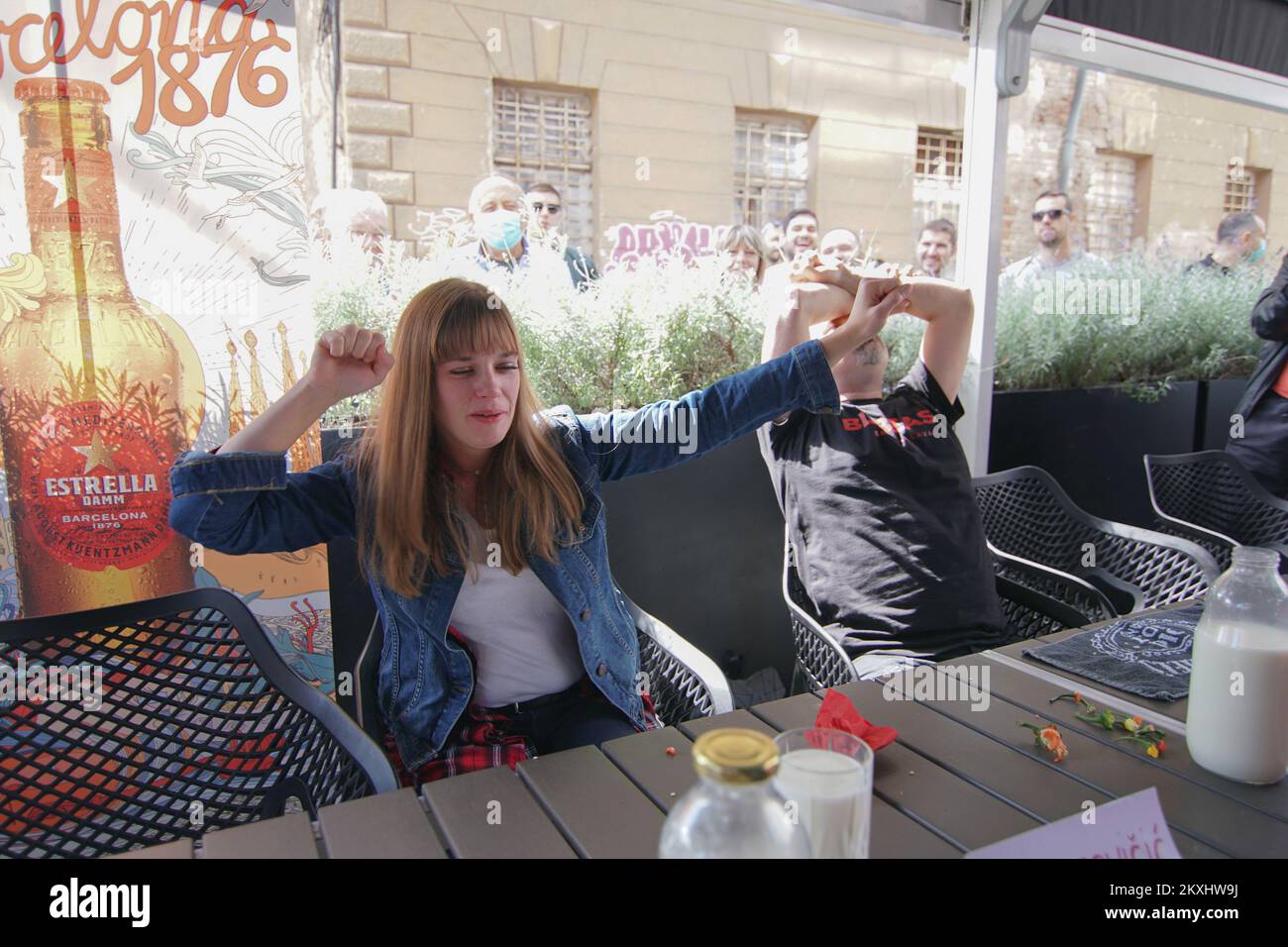 Maja Jovicic is the winner of the first competition in eating hot ...