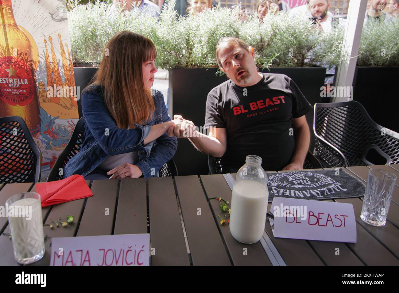 Maja Jovicic is the winner of the first competition in eating hot ...