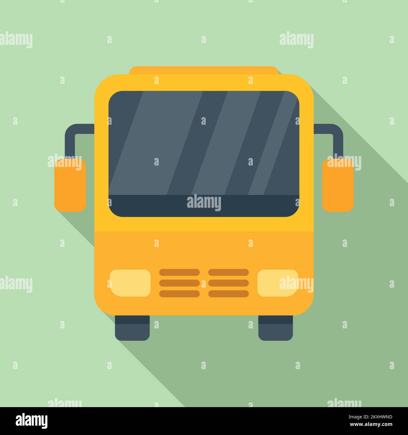 City bus icon flat vector. Airport trasfer. Trip traffic Stock Vector ...