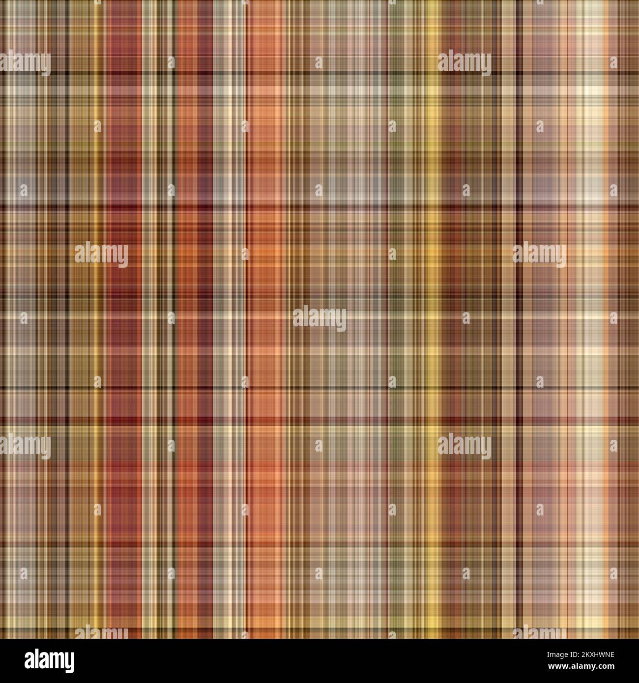 Woodland brown tartan seamless pattern textile. Tonal autumnal forest ...