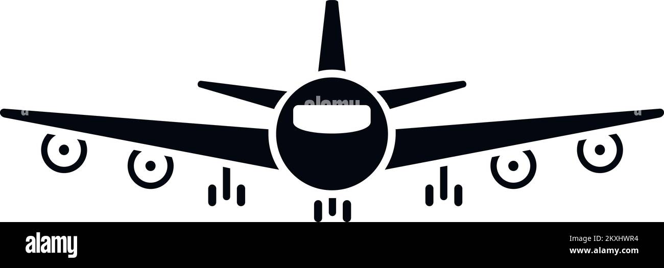 Airplane icon simple vector. Airport transfer. Travel plane Stock ...