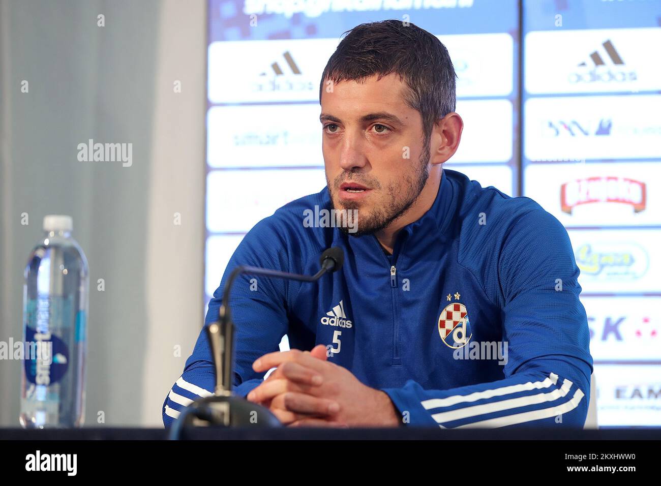 Team captain Arijan Ademi at press conference of Dinamo football club ...