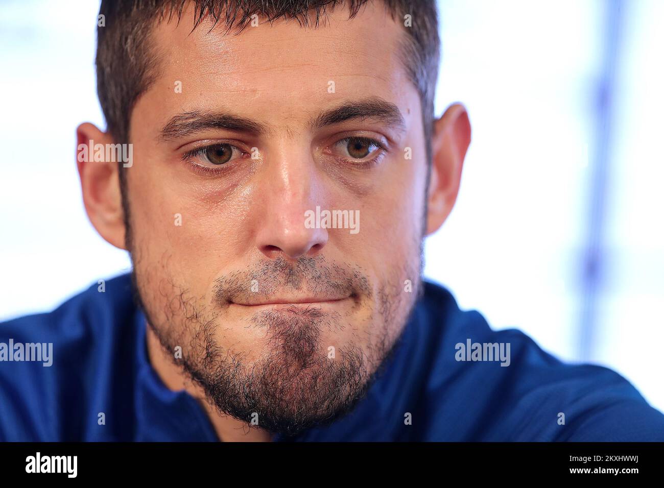 Team captain Arijan Ademi at press conference of Dinamo football club ...