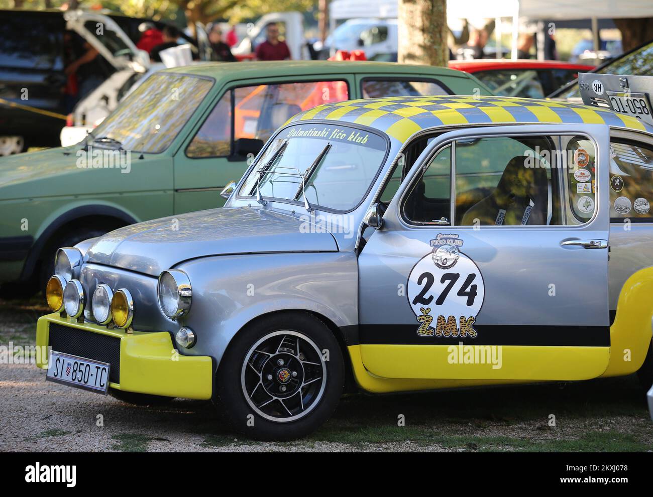 Fiat 500 oldtimer car is pictured during a 4th Fiat 500 Super Cup rally ...