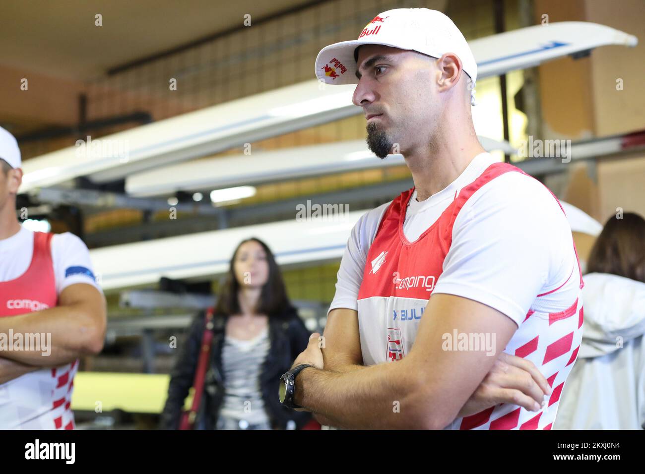 Rower Martin Sinkovic seen at a press conference before leaving for the ...