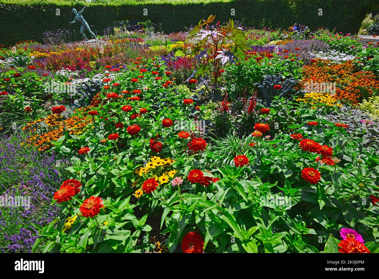 Beautiful and colorful annual flower garden, Grugapark Germany Stock ...