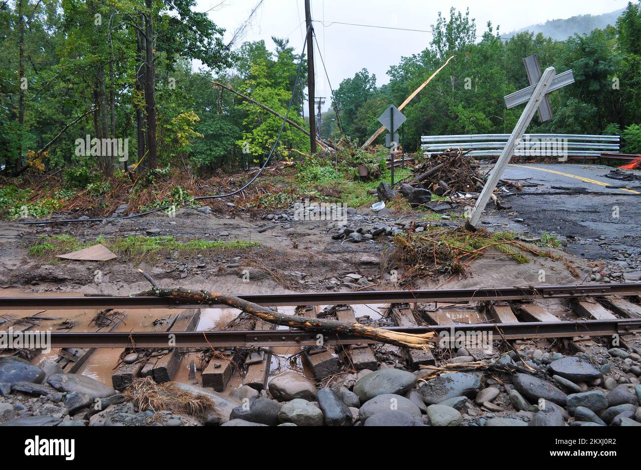 Damages from South Side of the Bridge. New York Hurricane Irene ...