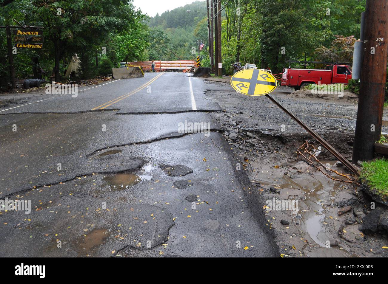 Damages from North Side of the Bridge. New York Hurricane Irene ...