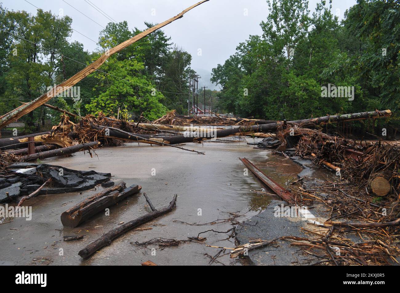 Damages from South Side of the Bridge. New York Hurricane Irene ...