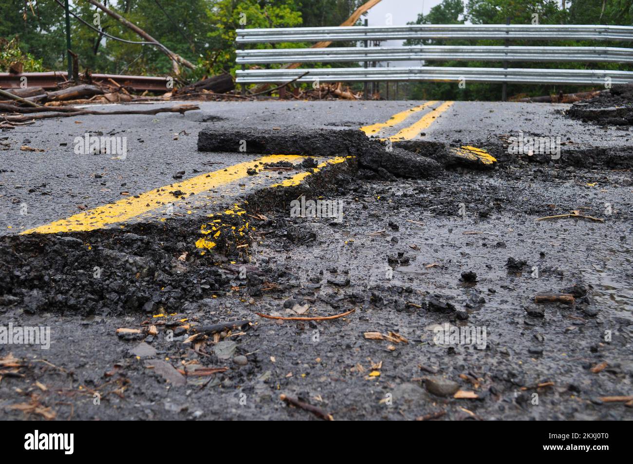 Damages from South Side of the Bridge. New York Hurricane Irene ...