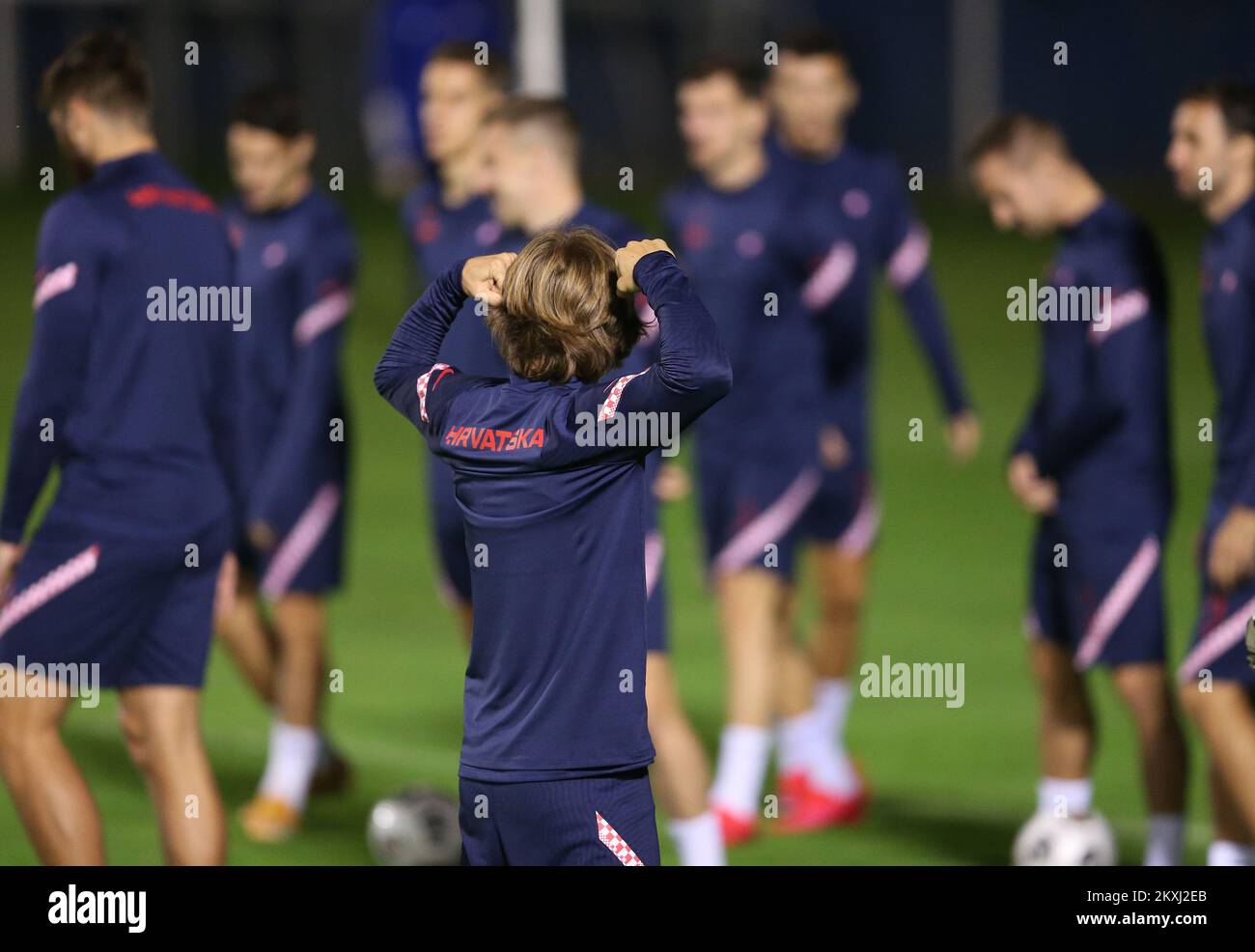Croatian national team during training on Hitrec Kacijan stadium before ...
