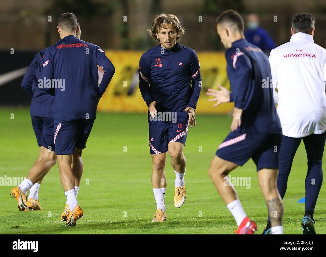 Croatian national team during training on Hitrec Kacijan stadium before ...
