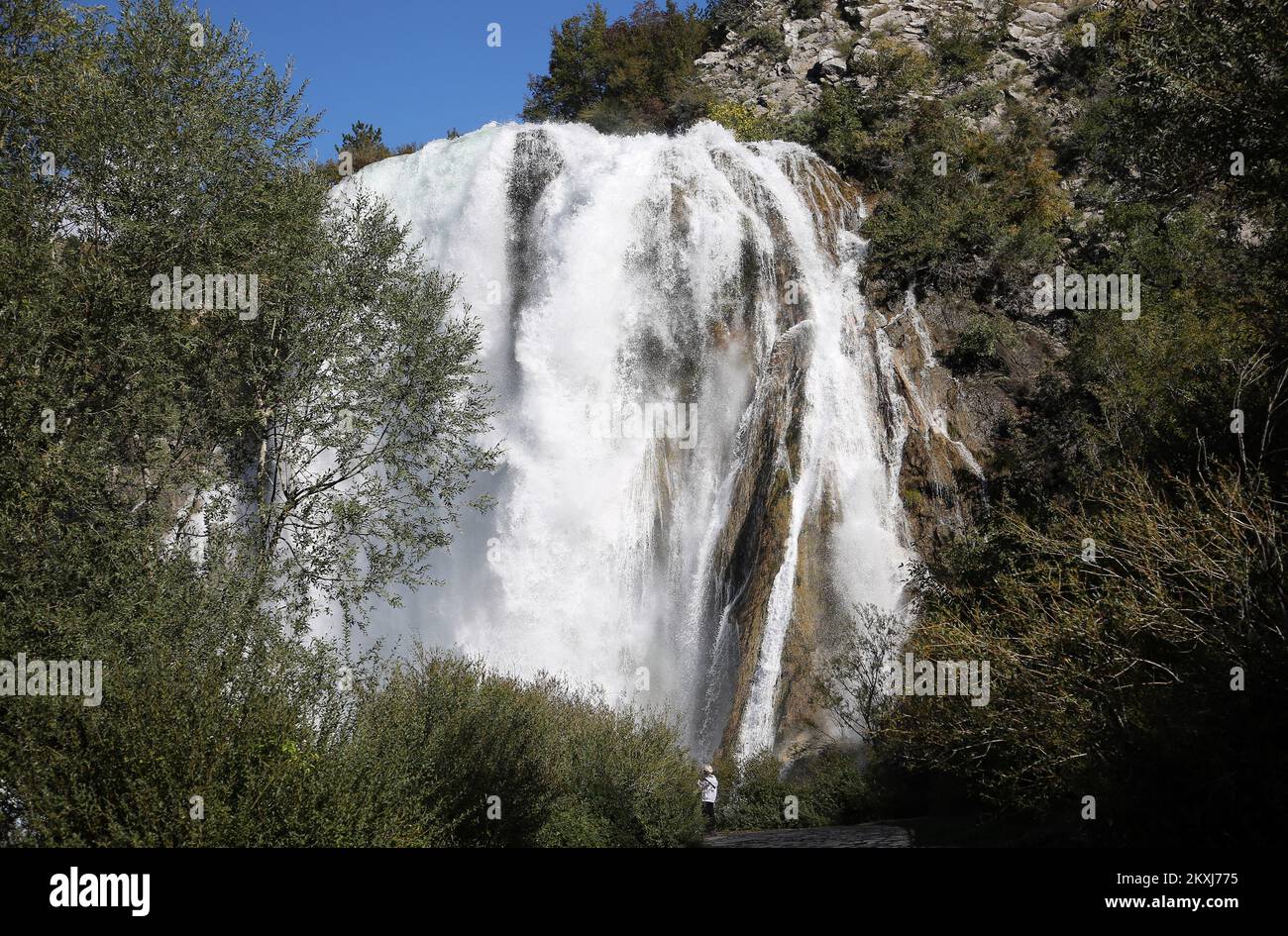 Picture shows Krcic Waterfall, in Knin, Croatia, on October 18,2020 ...
