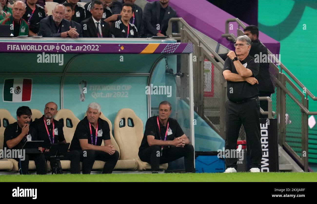 Mexico manager Gerardo Martino on the touchline during the FIFA World ...
