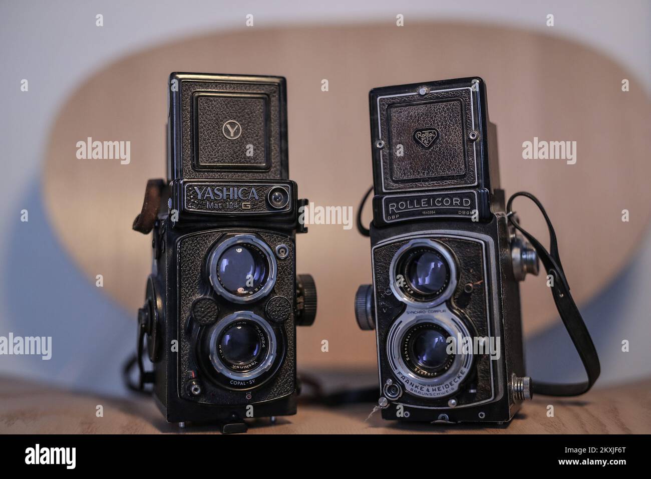 Analog cameras Yashica-Mat 124 G from 1970 and Rolleicord Model V from ...