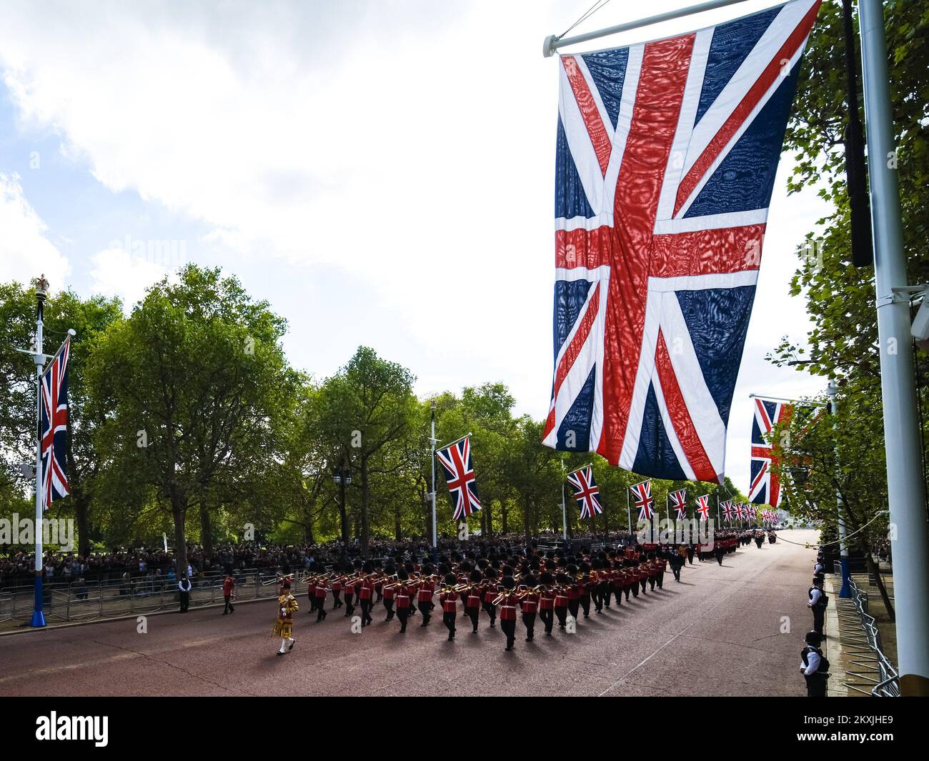 Guards at the head of the procession photographed during The ceremonial ...