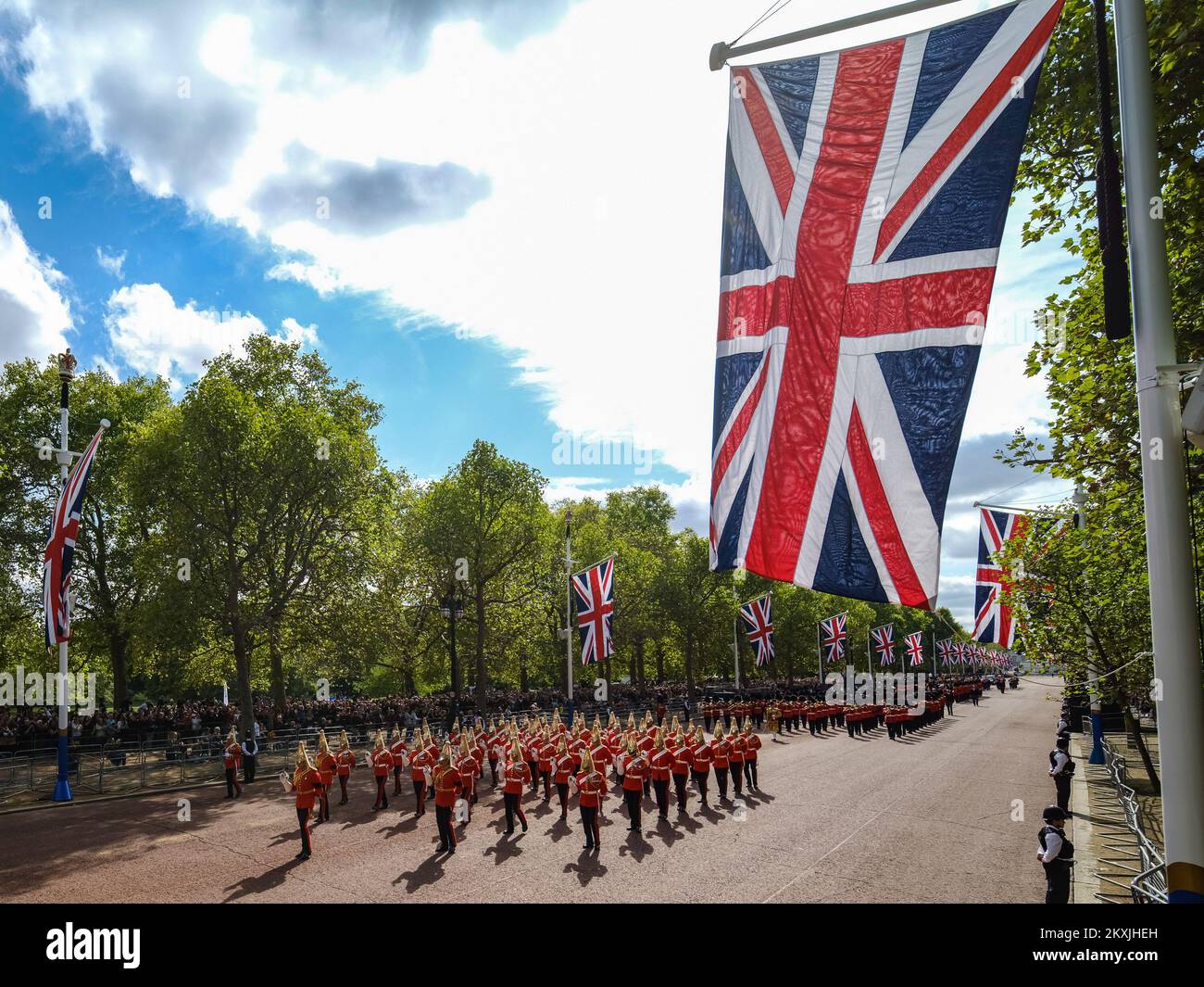 Guards at the head of the procession photographed during The ceremonial ...