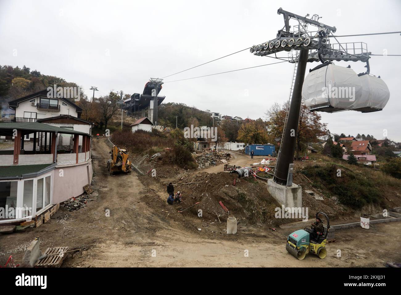 Construction site of the one of the most expensive cable cars per ...