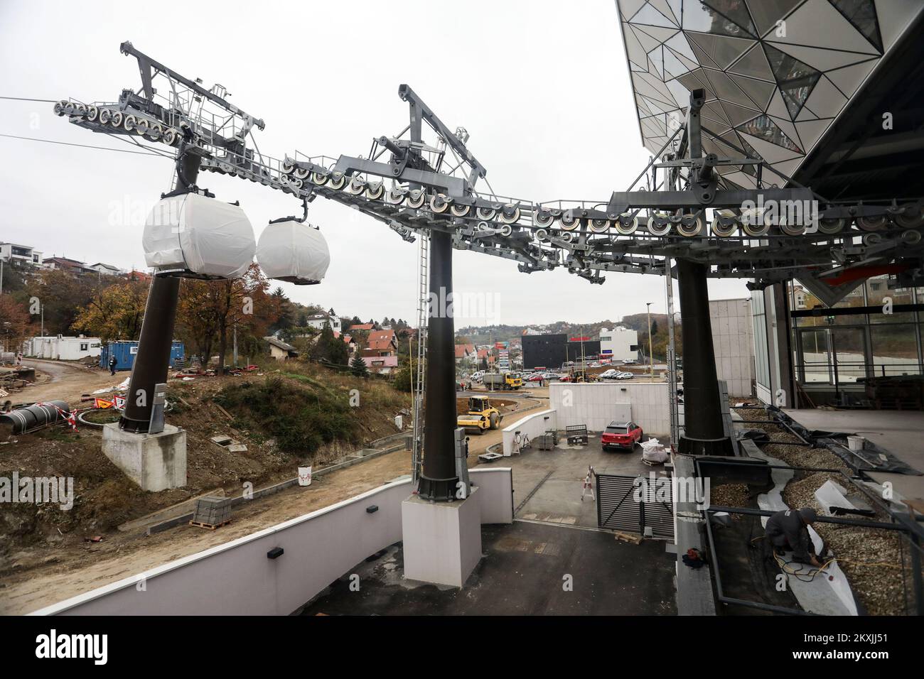 Construction site of the one of the most expensive cable cars per ...