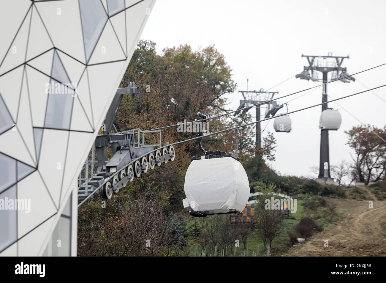 Construction site of the one of the most expensive cable cars per ...