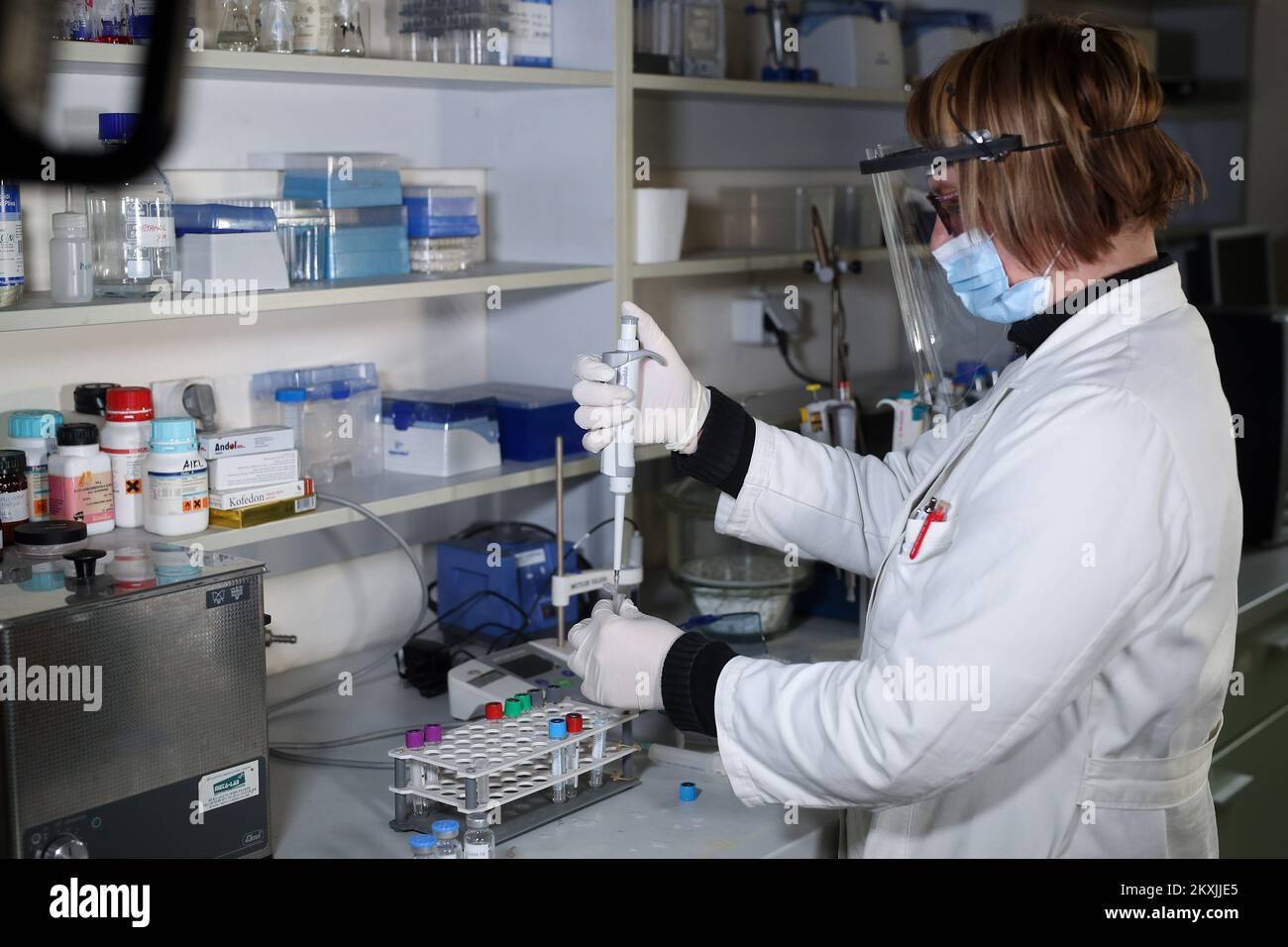 Covid-19 vaccine research stock images , in Zagreb, Croatia, November ...