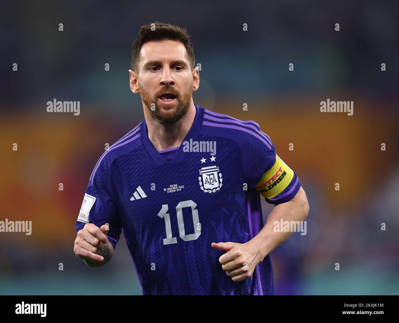 Doha, Qatar. 30th Nov, 2022. Lionel Messi of Argentina during the FIFA ...