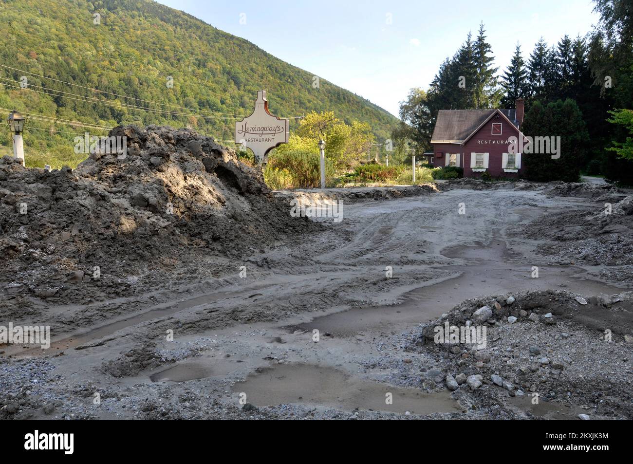 Mud banks in Killington. Vermont Tropical Storm Irene. Photographs ...