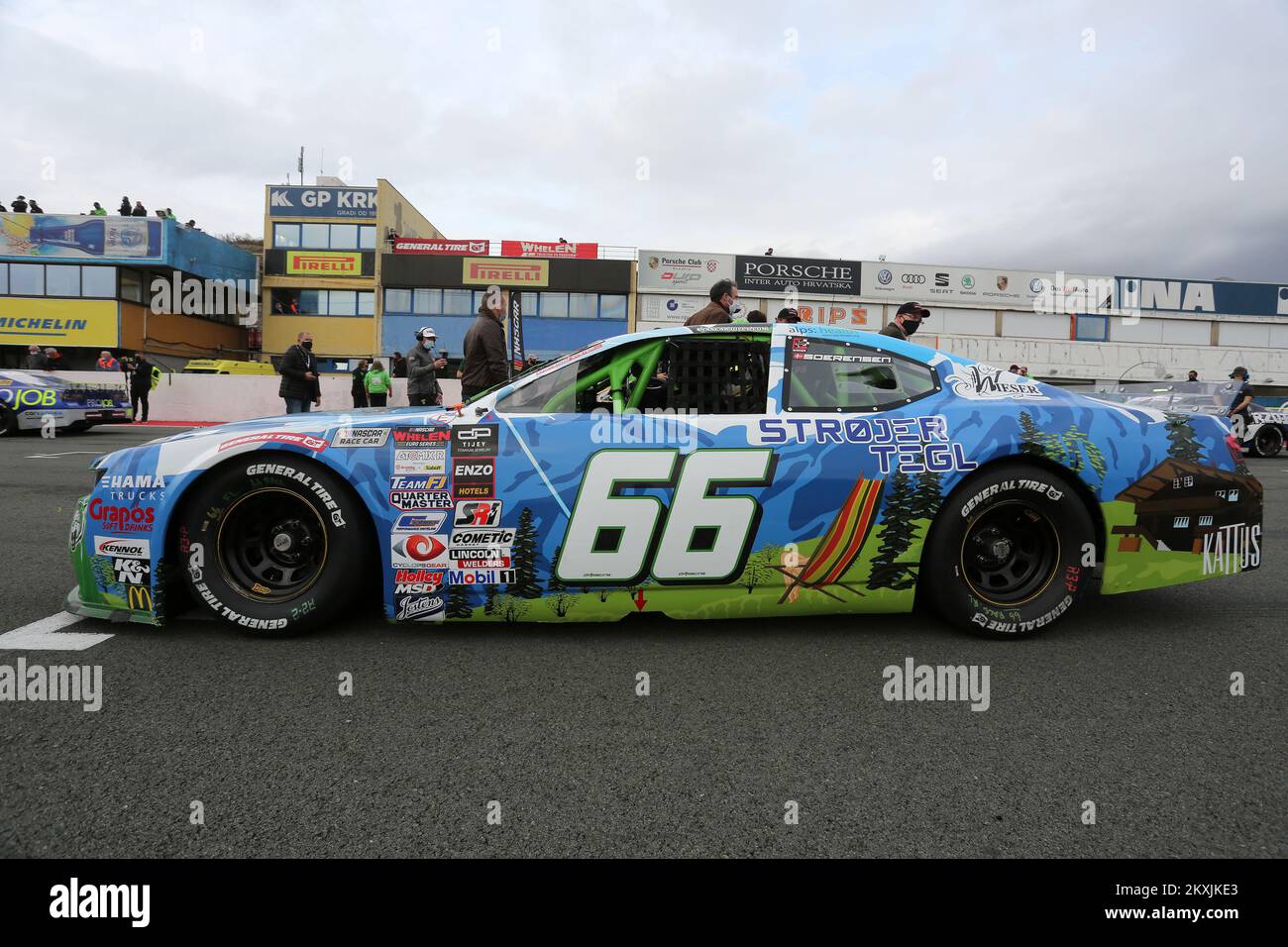 Lasse Soerensen, driver of the #66 DF1 Racing on a starting grid during ...