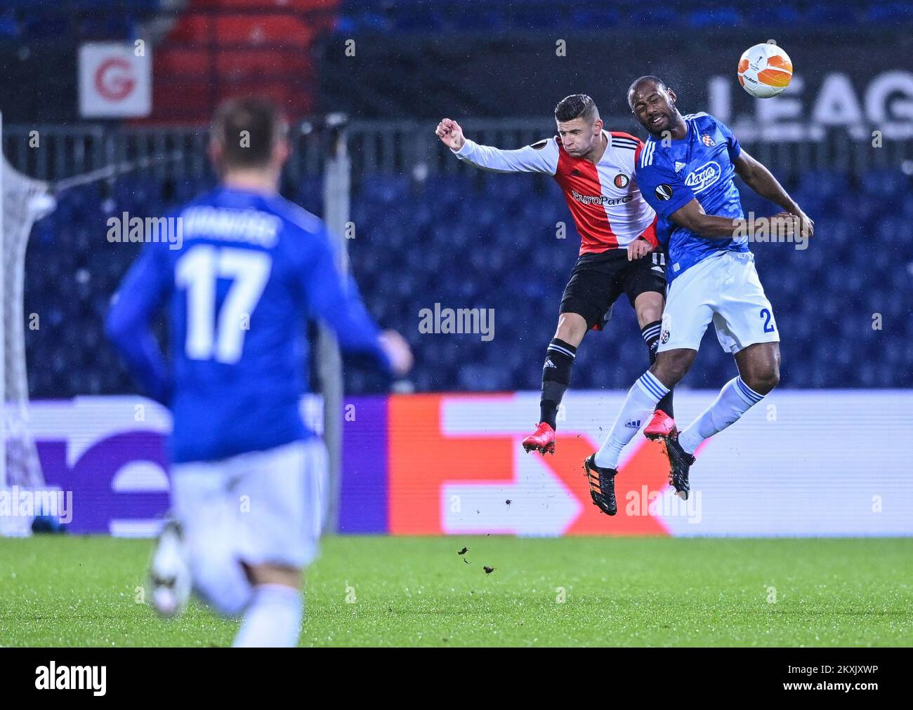 KÃ©vin ThÃ©ophile-Catherine of Dinamo in action with Bryan Linssen of ...