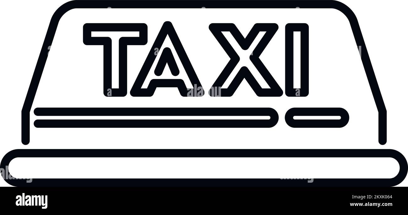 Taxi cab icon outline vector. Airport flight. Travel plane Stock Vector ...